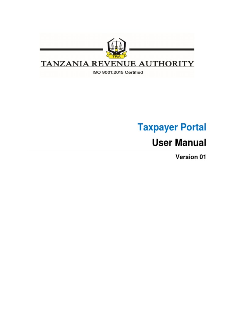Taxpayer Potrtal | PDF | Login | Money