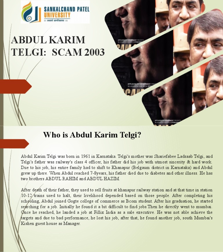 Abdul Karim Telgi | PDF