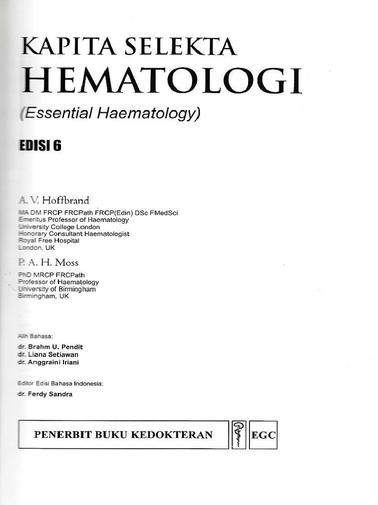 Kapita Selekta HEMATOLOGI | PDF