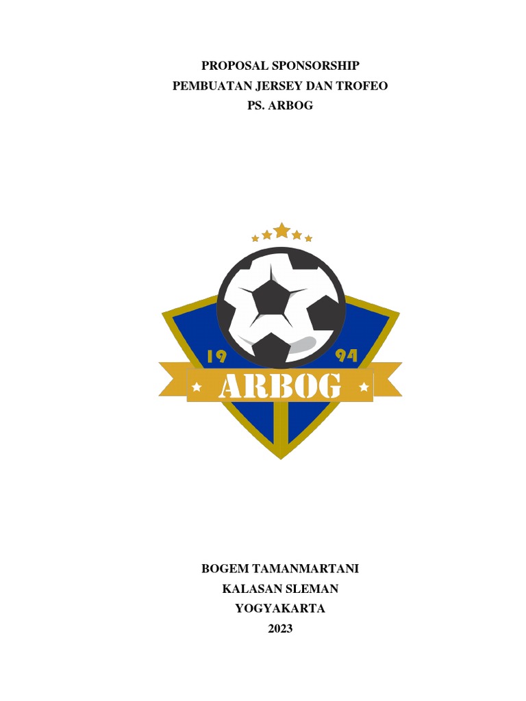 Proposal Pembuatan Jersey Dan Sponsor | PDF