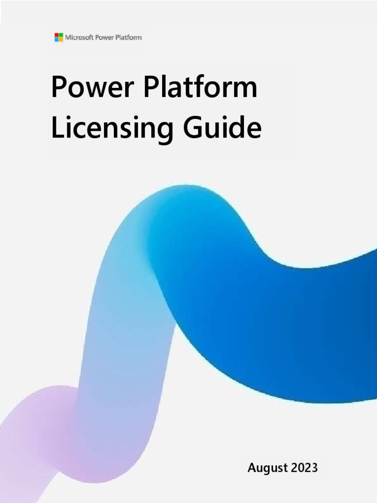 Power Platform Licensing Guide 2023 | PDF | Application Software ...