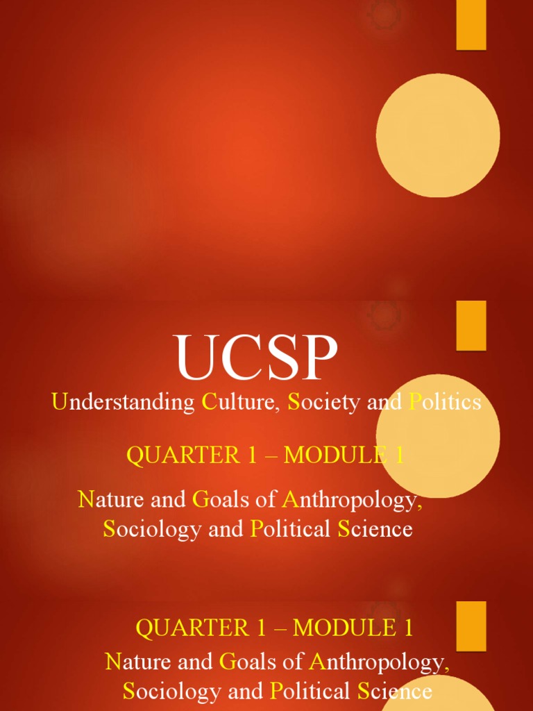 Ucspmodule1ppt 220905052007 Ca9ec0a1 3 | PDF | Sociology | Science