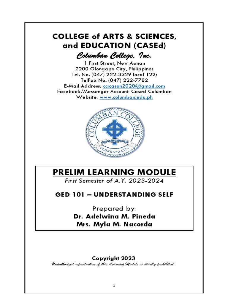 Module P GED101 Understanding Self R2023 | PDF | Id | Four Noble Truths