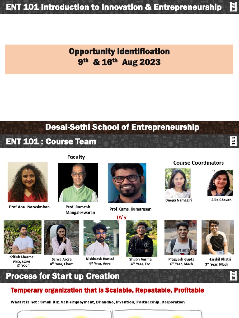 2 MR AN 101 Opportunity Identification | PDF | Entrepreneurship ...