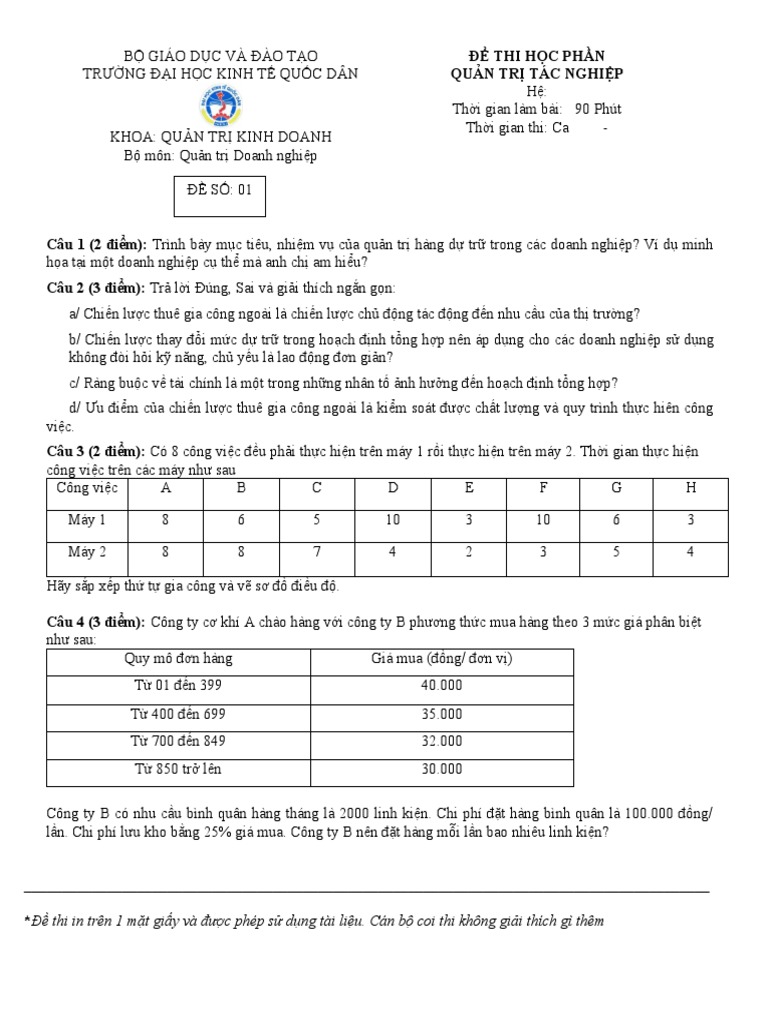 De Thi Lop QTTN2 VB2 | PDF