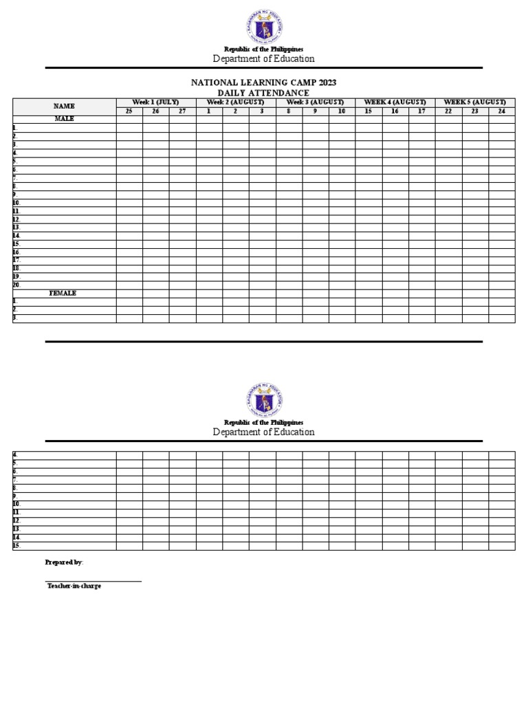 NLC Attendance | PDF