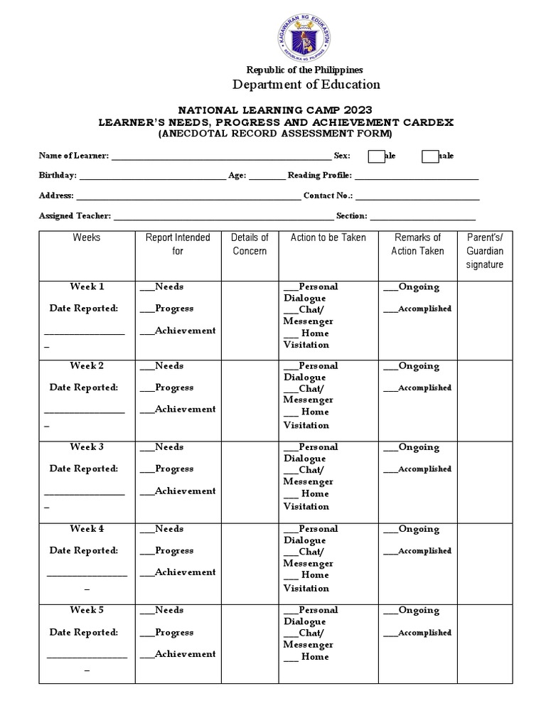 NLC Anecdotal Record | PDF