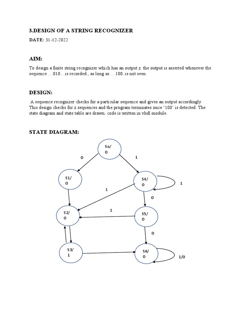 State Diagram | PDF | Vhdl | Computer Programming