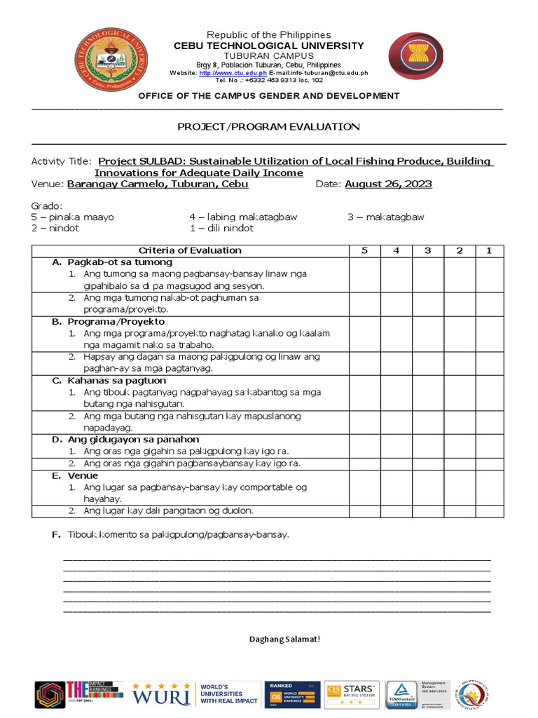 PROGRAM-EVALUATION-FORM | PDF