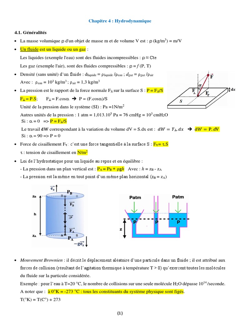Chap4 Cours Hydrodynamique | PDF | Nombre de Reynolds | Écoulement laminaire