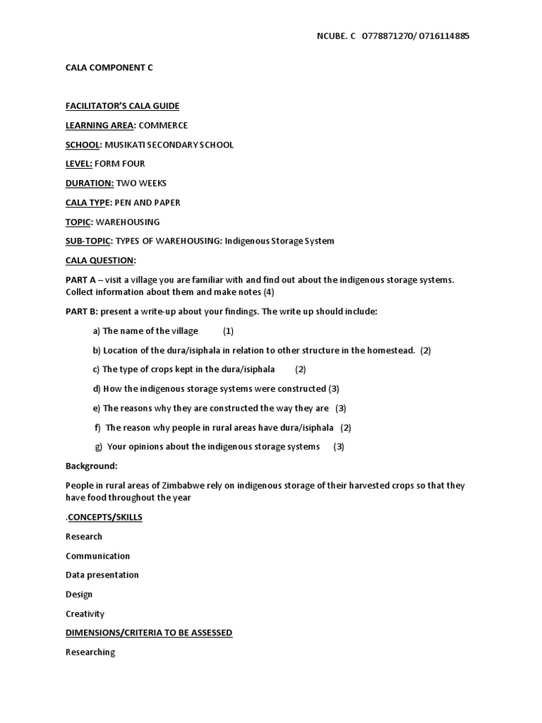 Cala Component C | PDF