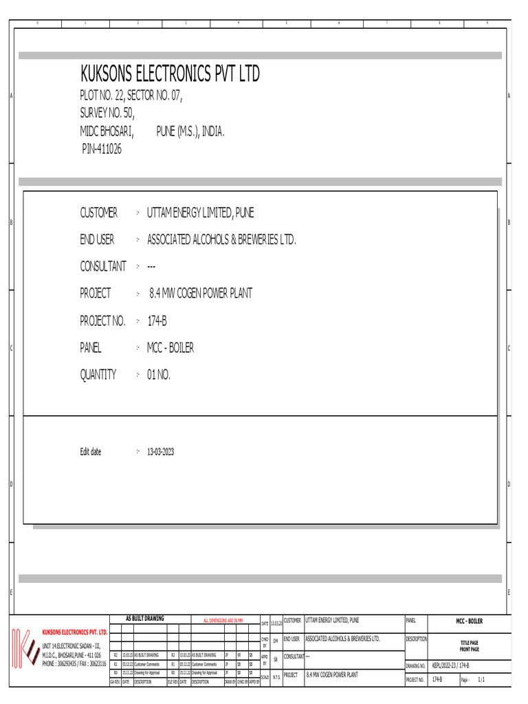 MCC Panel Drawing for Uttam Energy | PDF | Electrical Wiring ...
