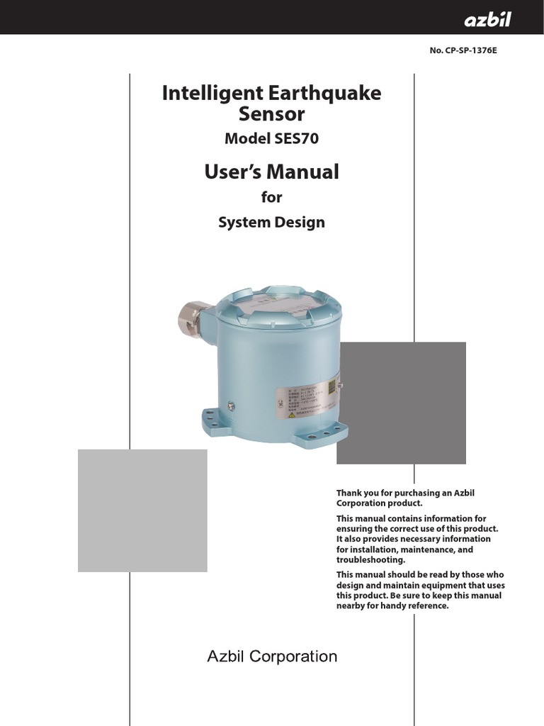 Intelligent Earthquake System | PDF | Accelerometer | Electrical Wiring