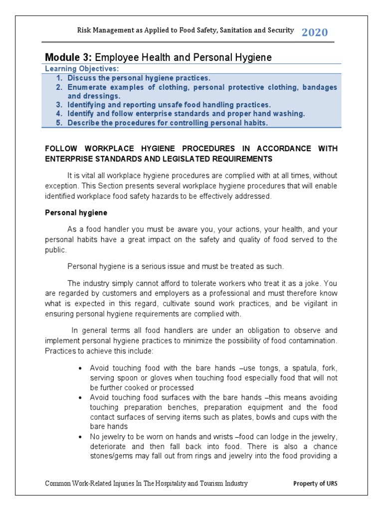 Module 3 | Download Free PDF | Hand Washing | Hygiene