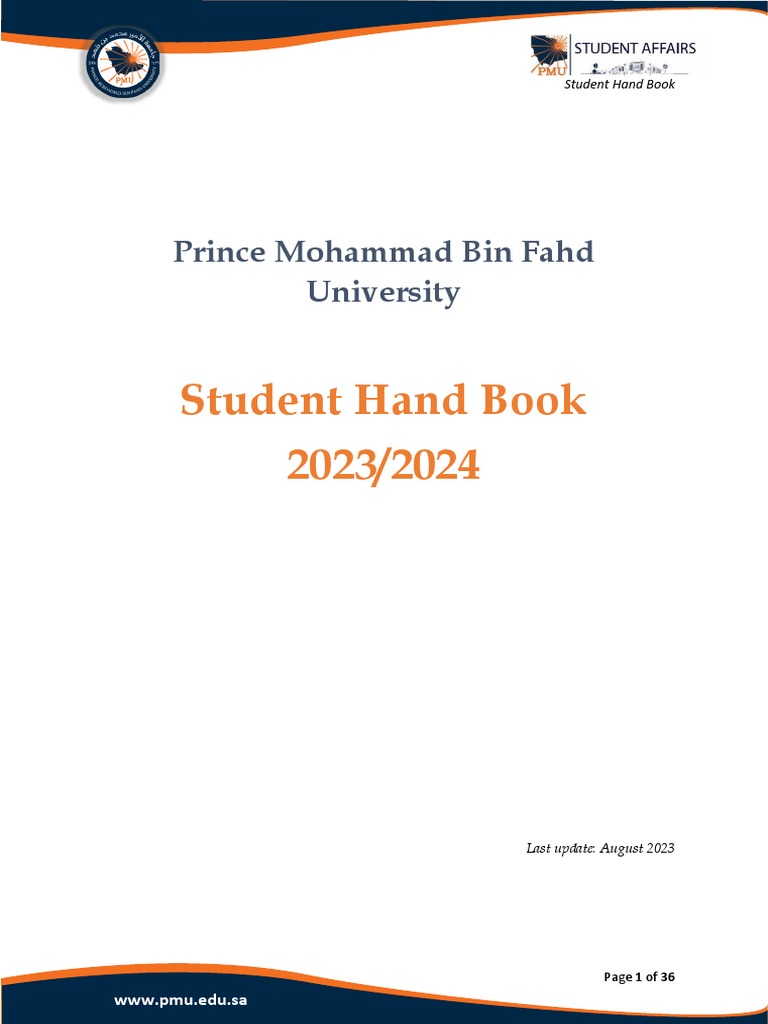 PMU Student Handbook 2023/2024 | PDF | Psychotherapy | Entrepreneurship