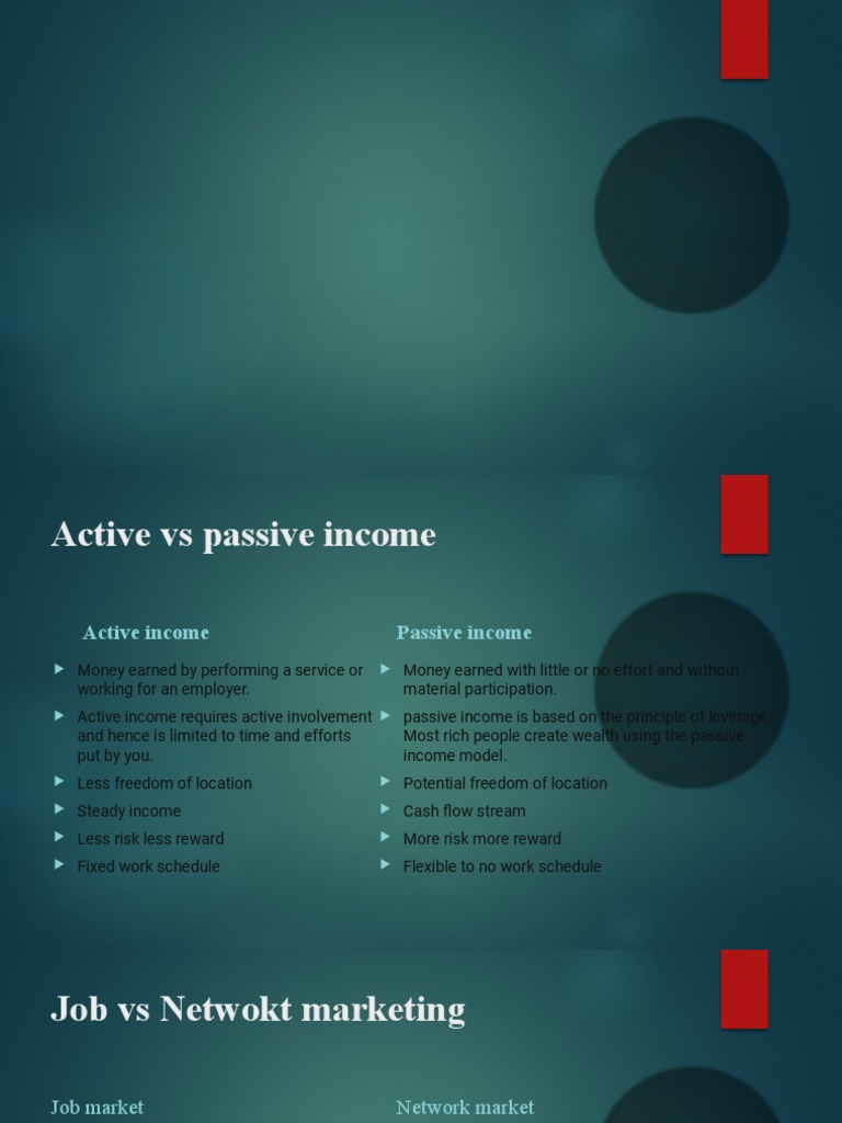Active vs Passive Income Explained | PDF