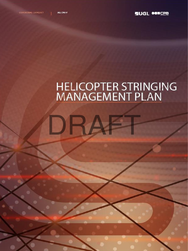 Helicopter Stringing Management Plan | PDF | Rope | Electric Power ...