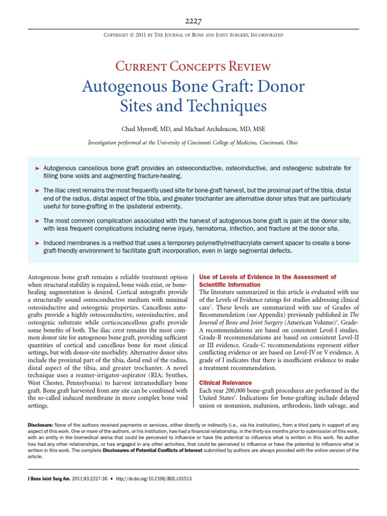 Autogenous Bone Graft | PDF