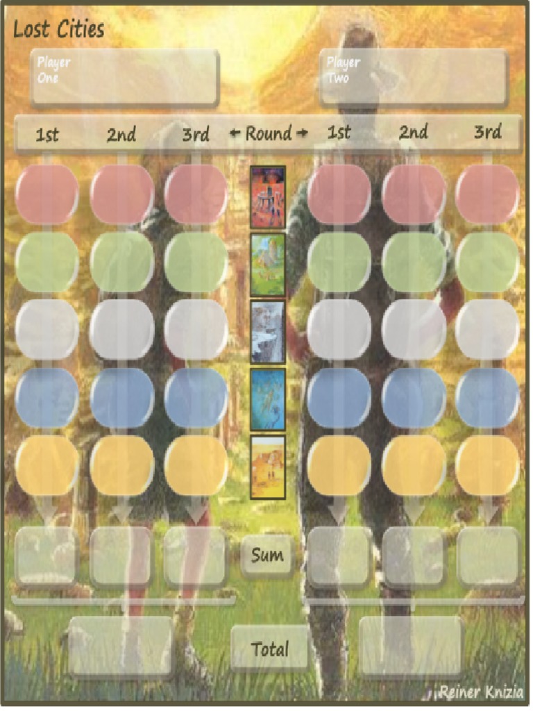 Lost Cities Score Sheet | PDF