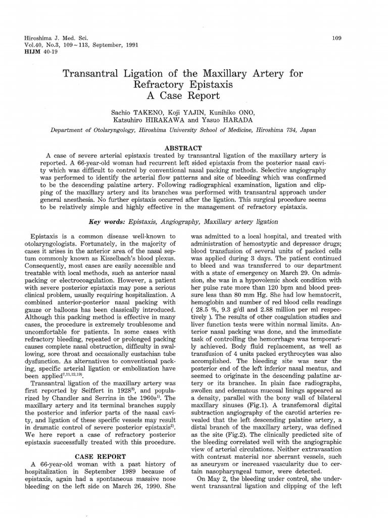 Transantral Ligation | PDF | Common Carotid Artery | Artery