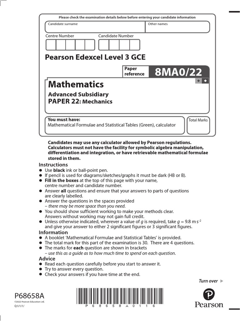 As Level Mechanics 2022ans | Download Free PDF | Acceleration | Applied ...