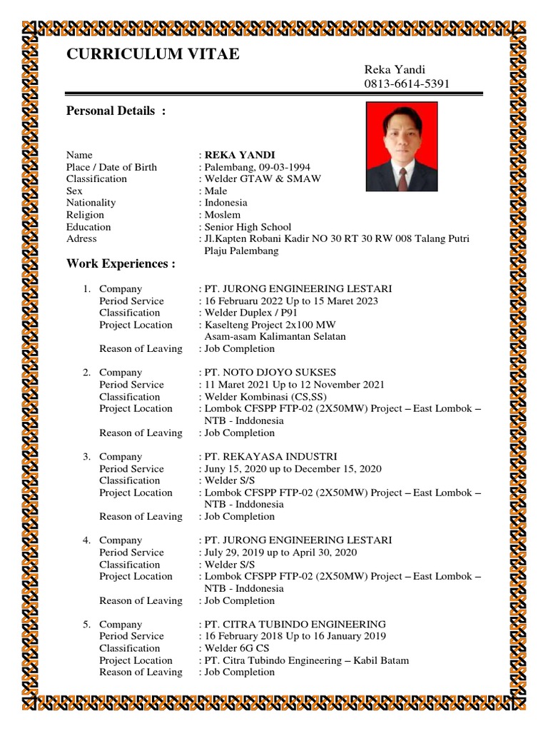 Cv. Reka Yandi 2023 | PDF
