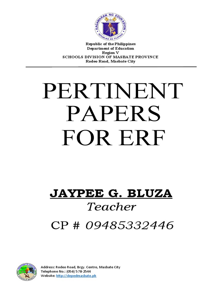 Cover Page ERF | PDF