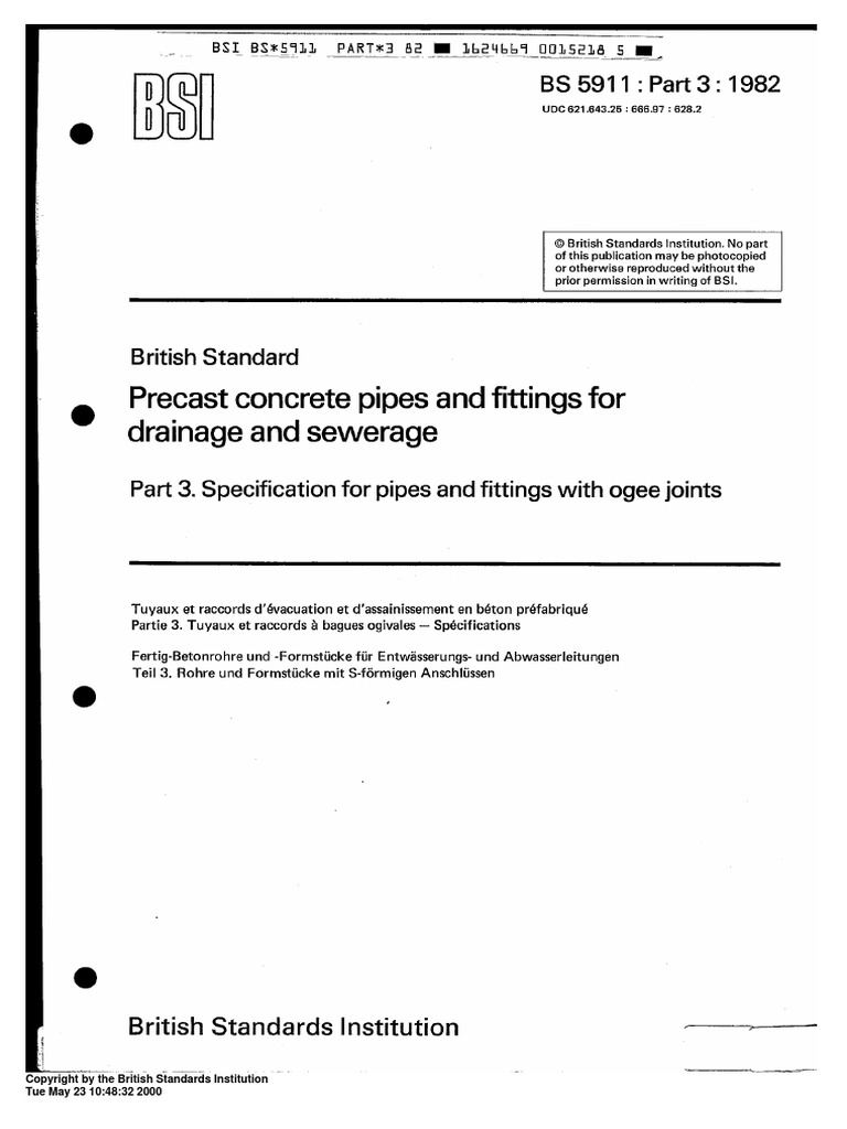 BS 5911 - Part3 | Download Free PDF | International Electrotechnical ...