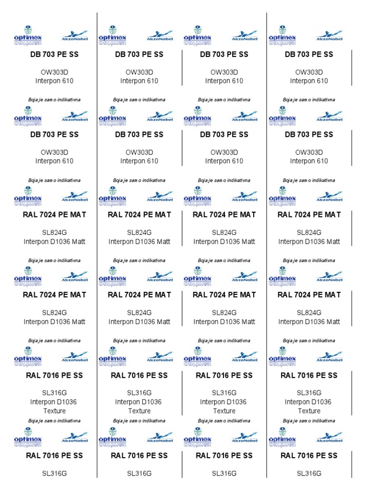 DB 703, Ral 7024 Pe Mat, Ral 7016 Pe Ss | PDF