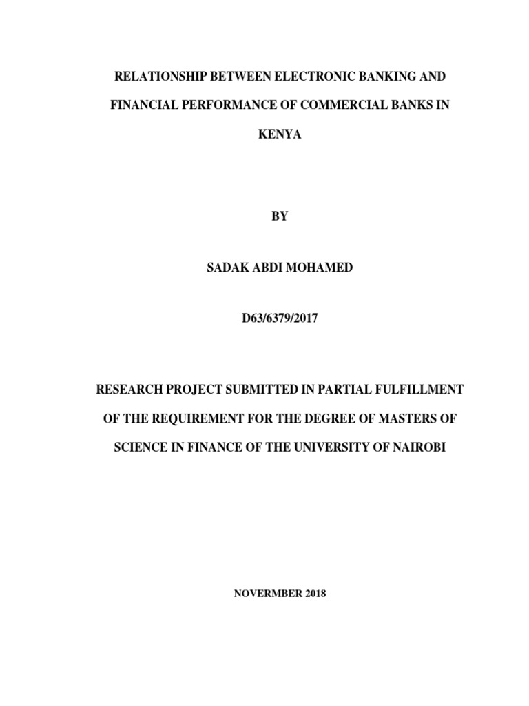 Sadak Abdi Mohamed | PDF | Banks | Online Banking