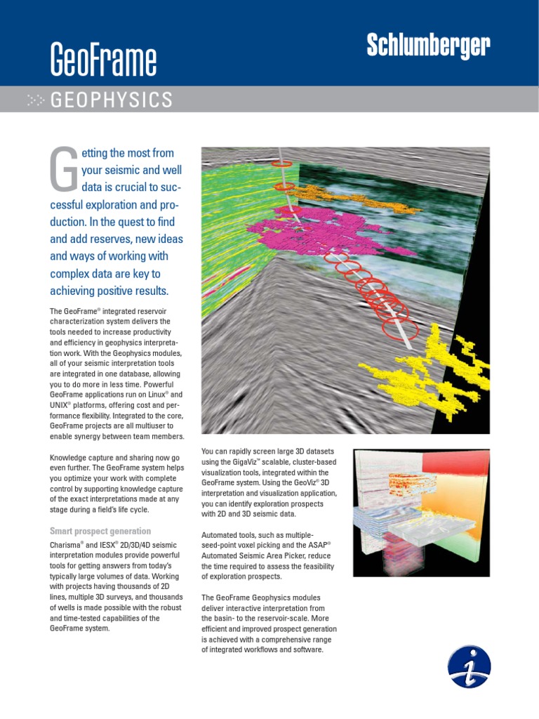 Geoframe Geophysics Prodsheet | PDF | Computing