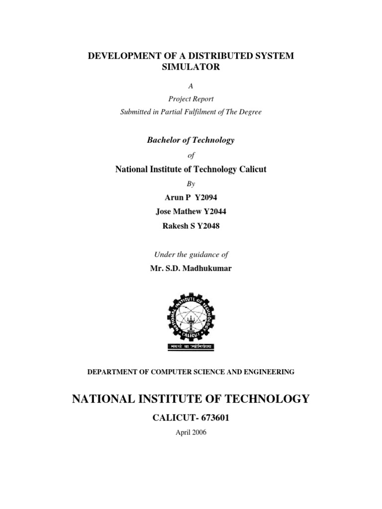 Development of A Distributed Systems Simulator For Event Based Middle ...