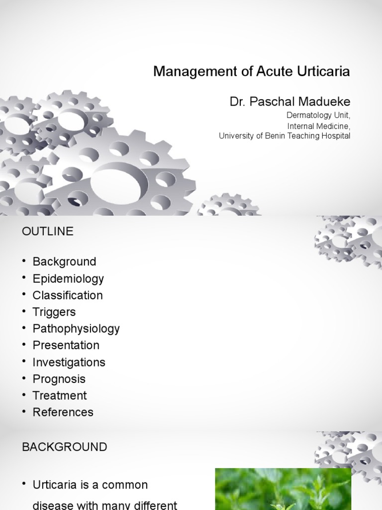 Acute Urticaria Management Guide | PDF | Allergy | Epidemiology