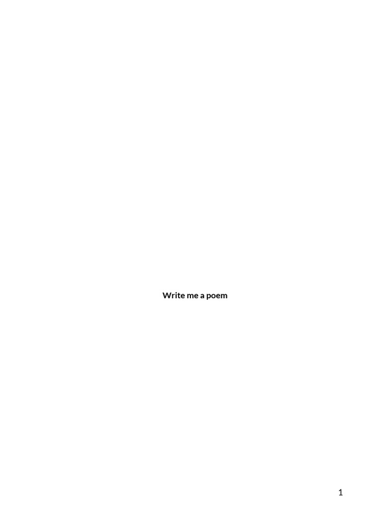 Write Me A Poem, AI Poetry | PDF | Sky | Nature