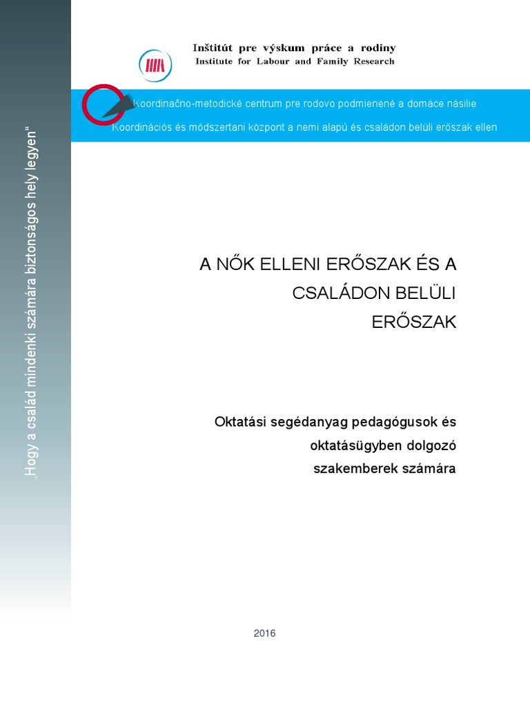A Nok Elleni Eroszak Es A Csaladon Beluli Eroszak | PDF