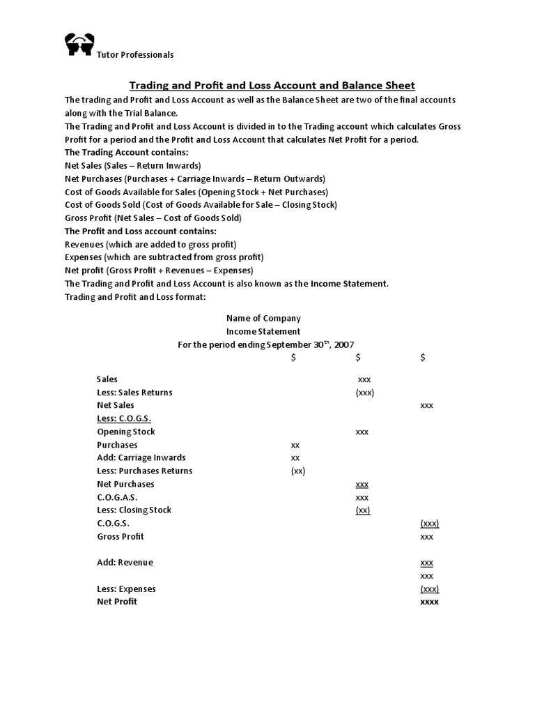 Income Statement, Balance Sheet and Adjustments (2) - 1 | PDF ...
