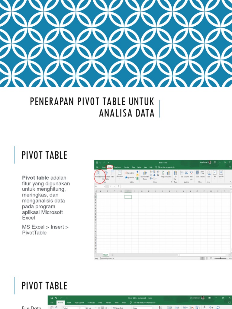 Penerapan PIVOT TABLE Untuk Analisa Data | PDF