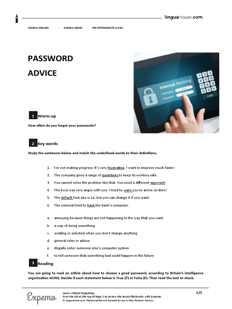 Homework Group E Evening Password-Advice | PDF | Password
