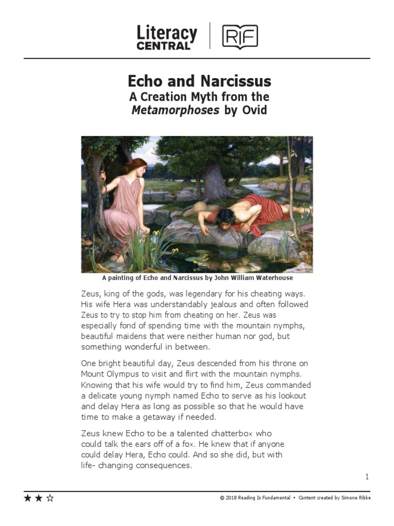 Echo and Narcissus | PDF | Hera