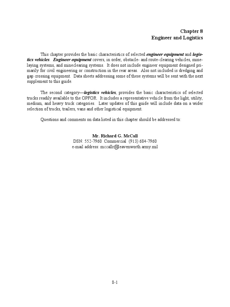 CH 08 Engineer and Log | PDF | Land Mine | Naval Mine