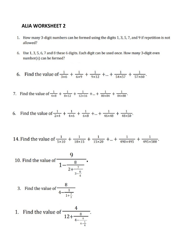 Alia Worksheet 2.a | PDF