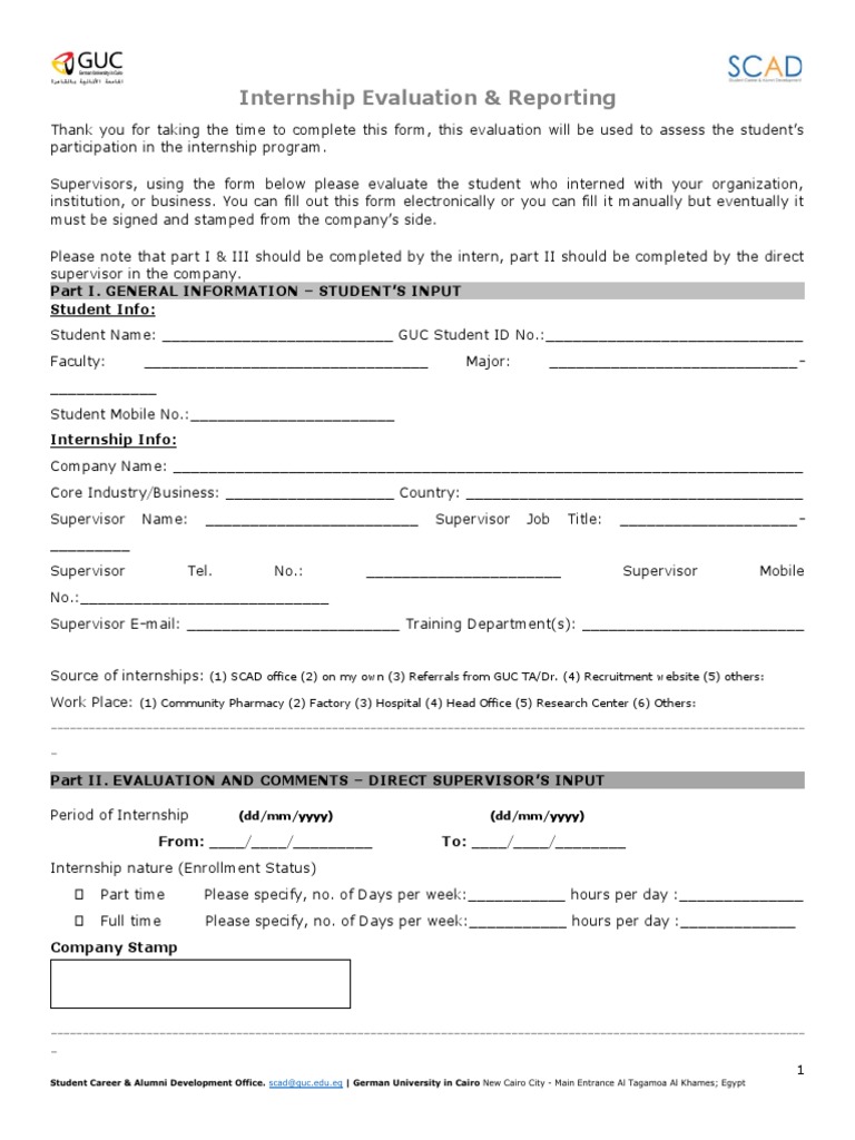 PH&BIO - Internship Evaluation Form & Student Report 2 | PDF | Cognitive Science | Cognition