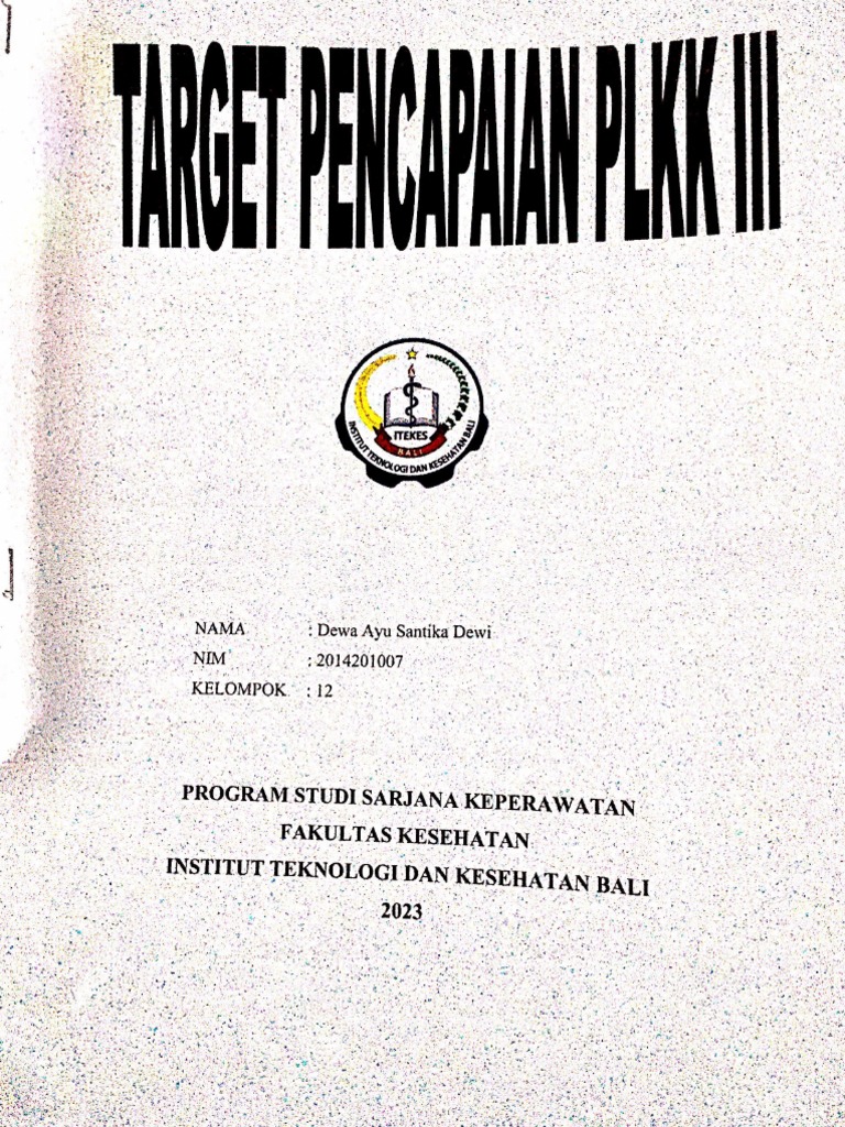 Dewa Ayu Santika Dewi - Target | PDF