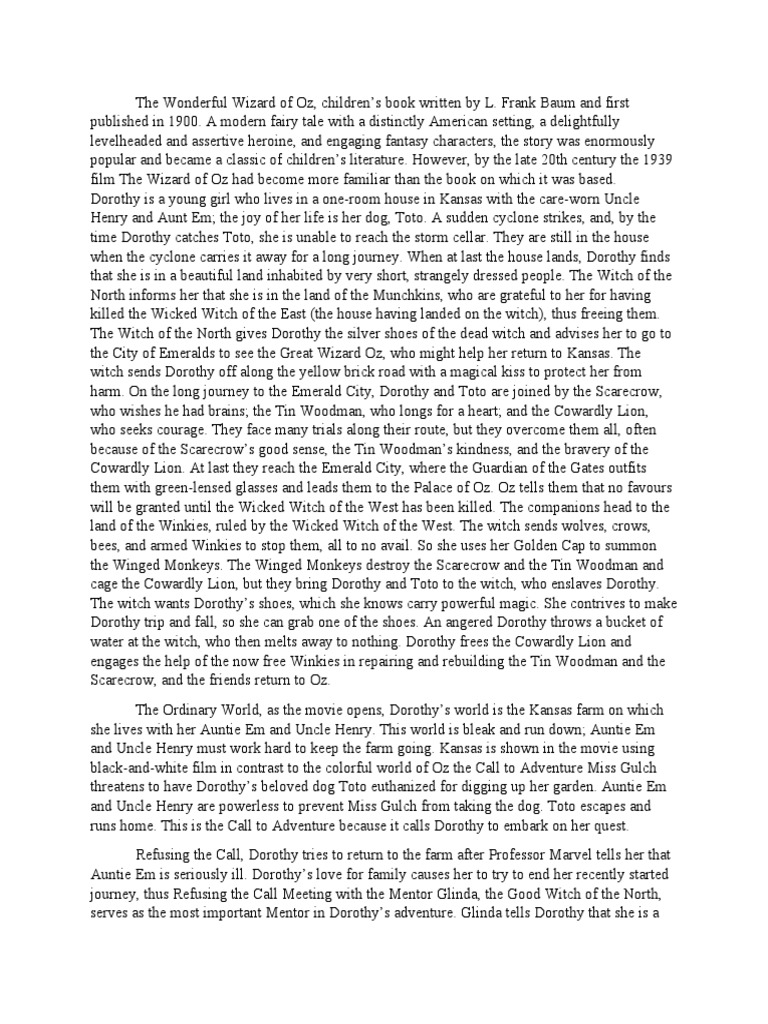 The Wonderful Wizard of Oz | PDF | Dorothy Gale | Wizard Of Oz (Character)