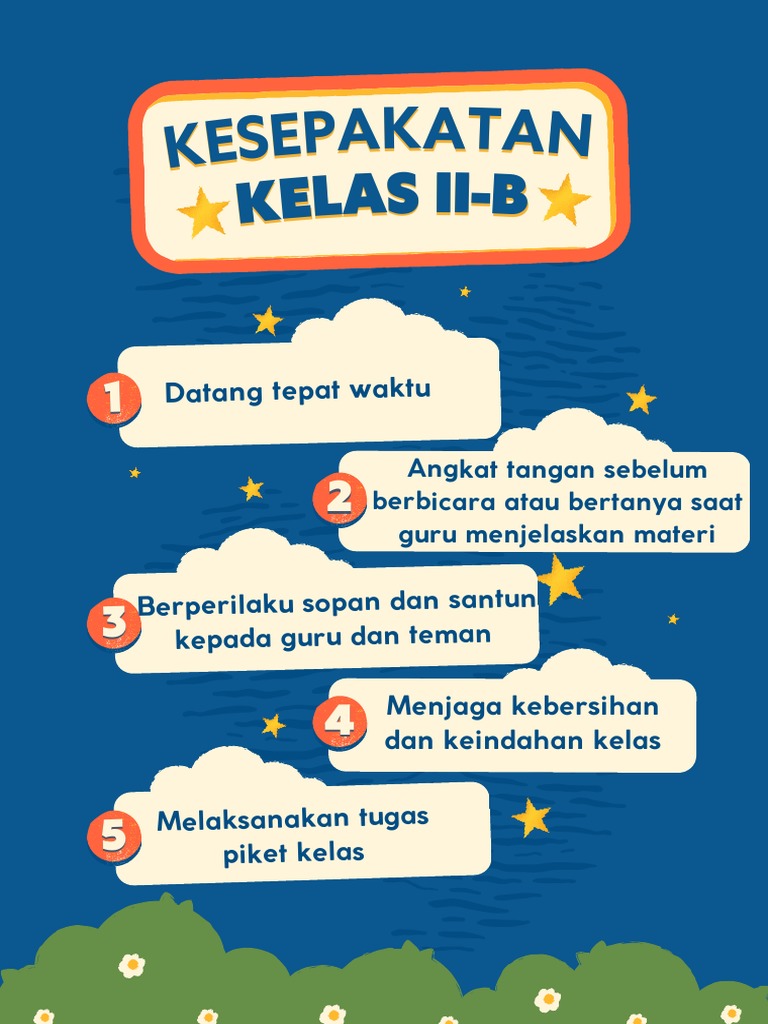 Blue and Orange Funny Classroom Rules Poster | PDF