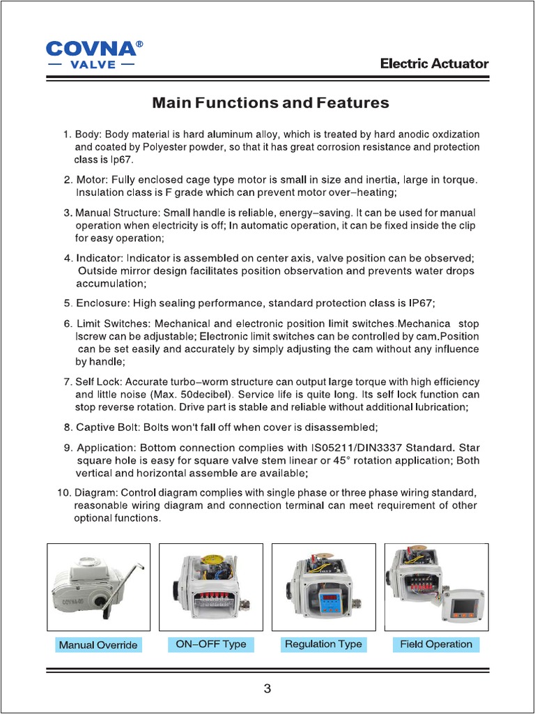 Covna-Electric Valve Actuator | PDF