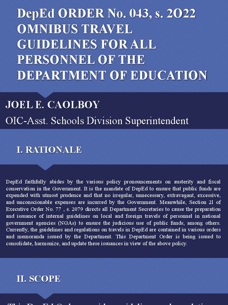 DO No. 043 S. 2022 | PDF | Employment | Expense