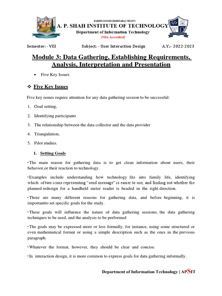 UID - Module3.2 - Five Key Issues | PDF | Sampling (Statistics) | Data