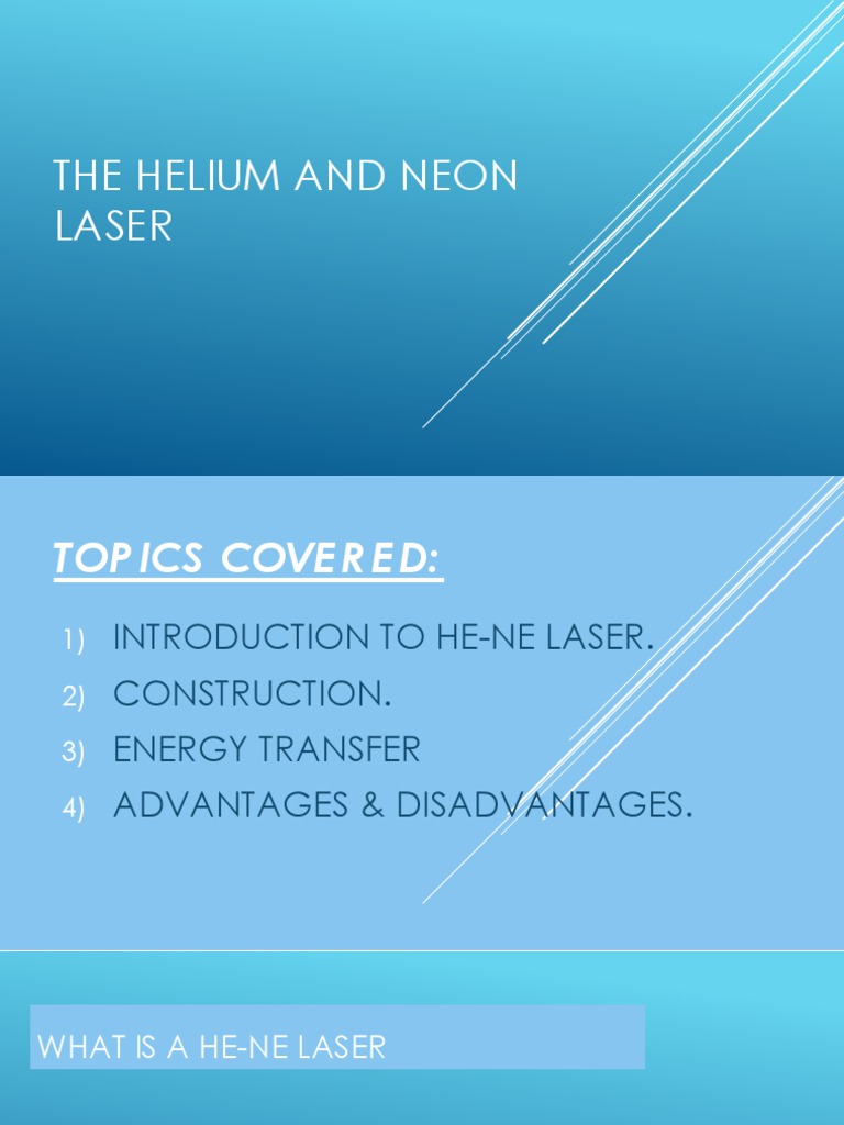 Helium Neon Laser | Download Free PDF | Atomic | Physics