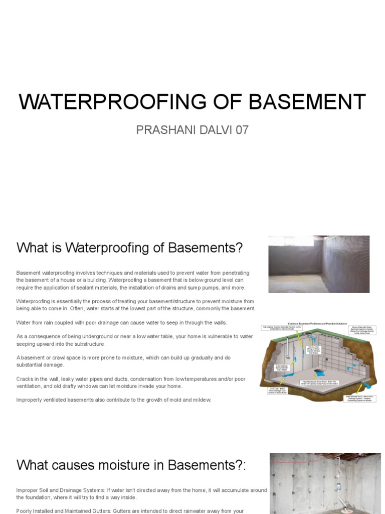 Waterproofing of Basement | PDF